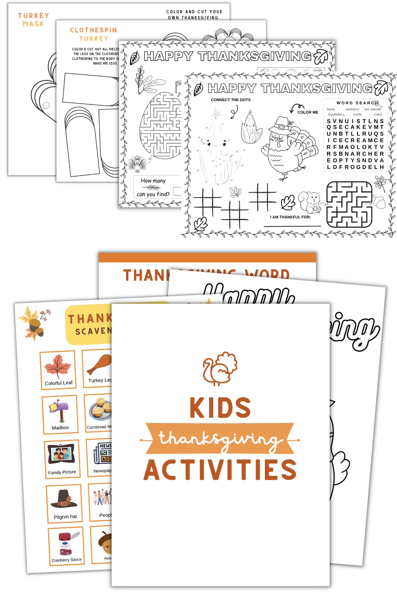Kids Thanksgiving Bundle [24 pages] – Addi Ganley
