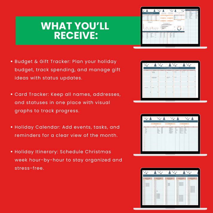 Holiday Budget Spreadsheet – Track Gifts, Spending & Christmas Plans i ...