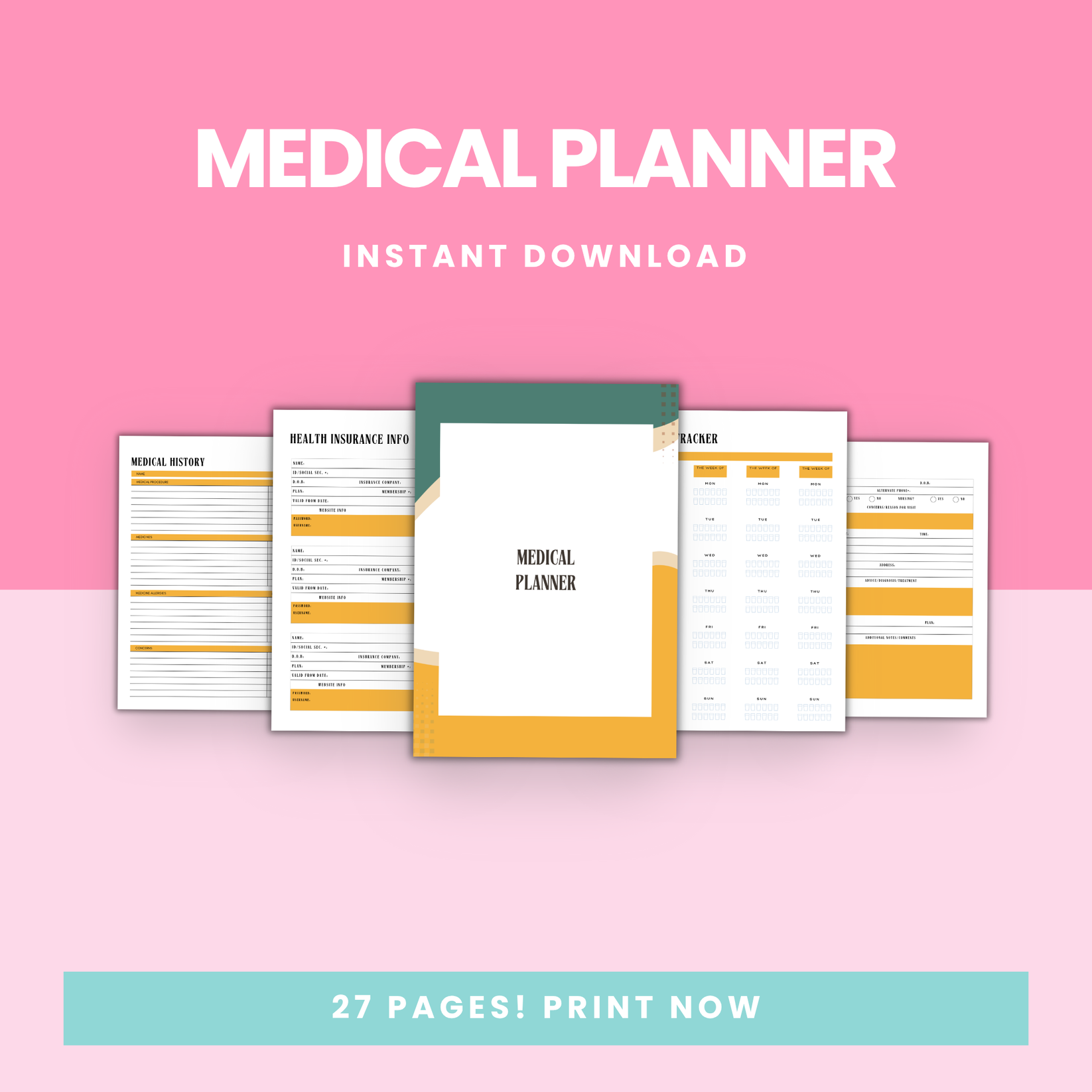 Medical Planner [27 pages] – Addi Ganley