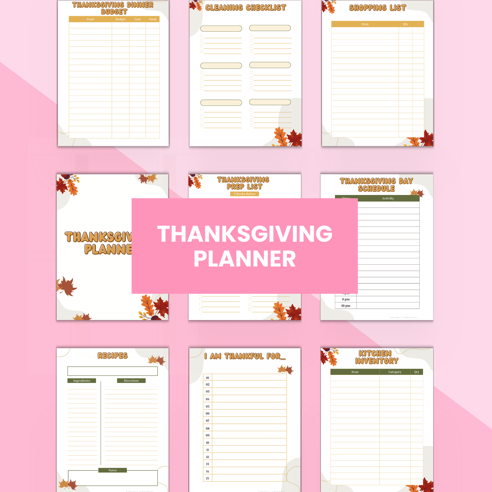 Thanksgiving Planner – Addi Ganley