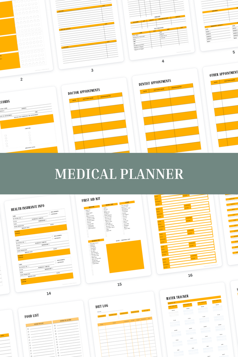 Medical Planner [27 pages] – Addi Ganley