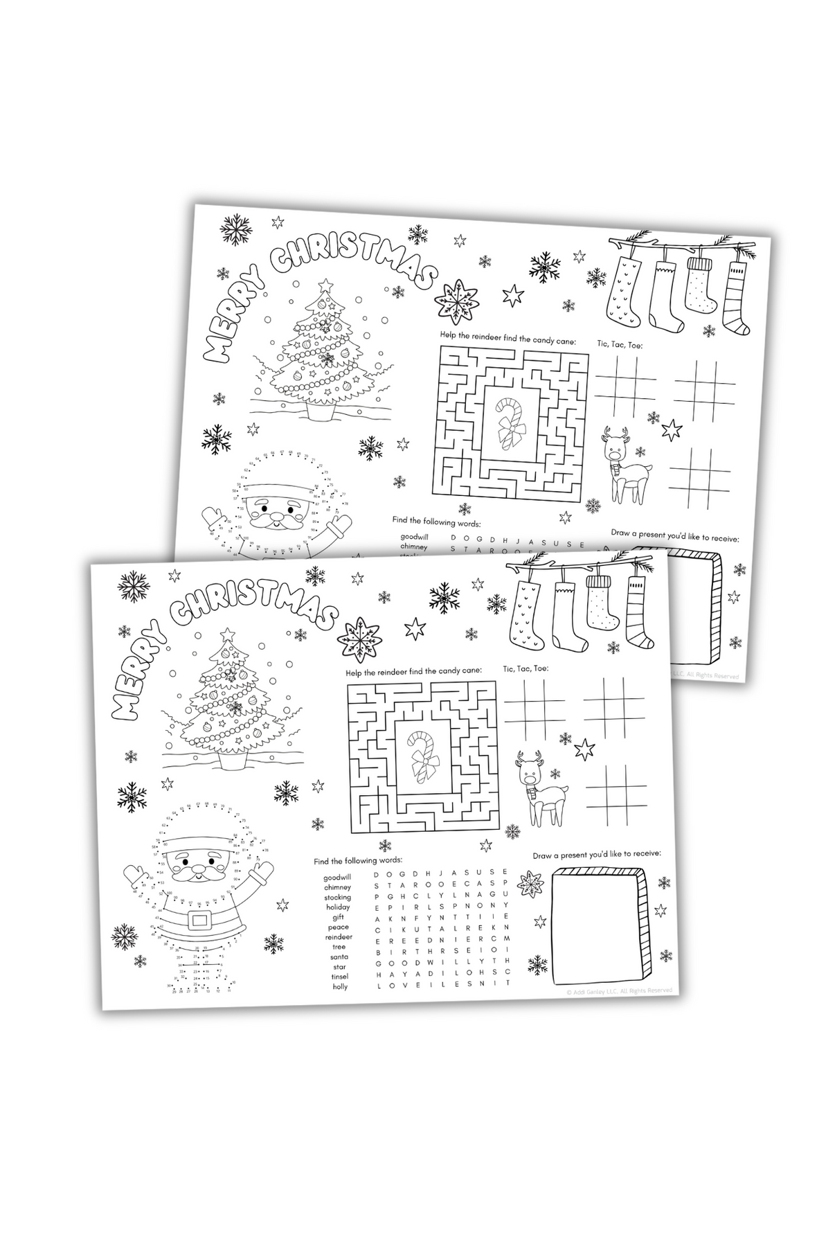 Printable Holiday Placemat – Addi Ganley