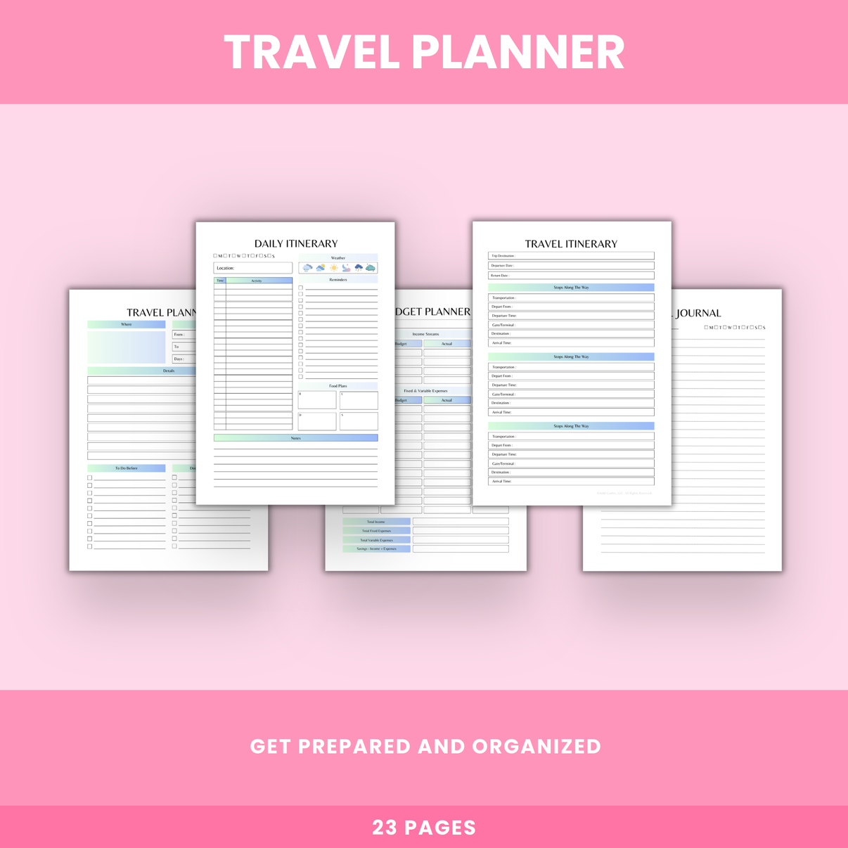 Printable Travel Planner – Addi Ganley