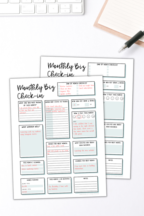Monthly Biz Check-in – Addi Ganley